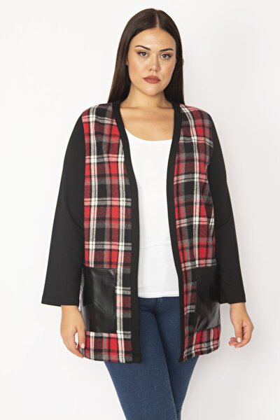 Şans Plus Size Jacket - Black - Regular - Trendyol